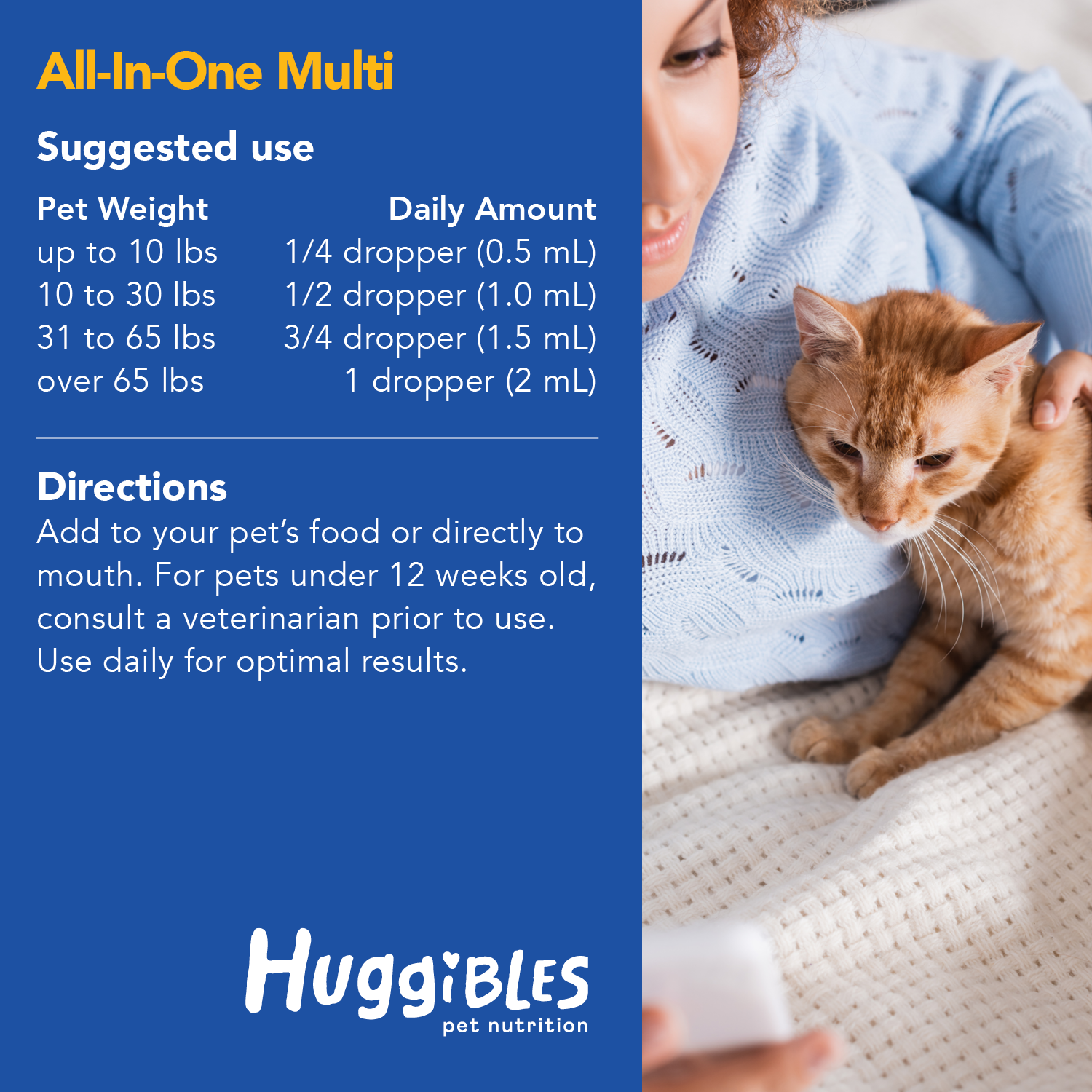 All-in-One Multi Liquid Health Supplement For Cats and Dogs – Huggibles - Pet Nutrition