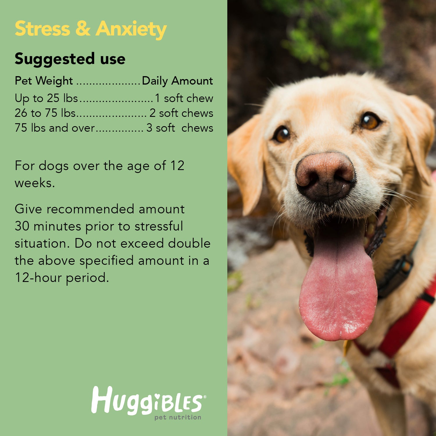 Stress & Anxiety Support Chews - Health Supplement For Dogs – Huggibles ...